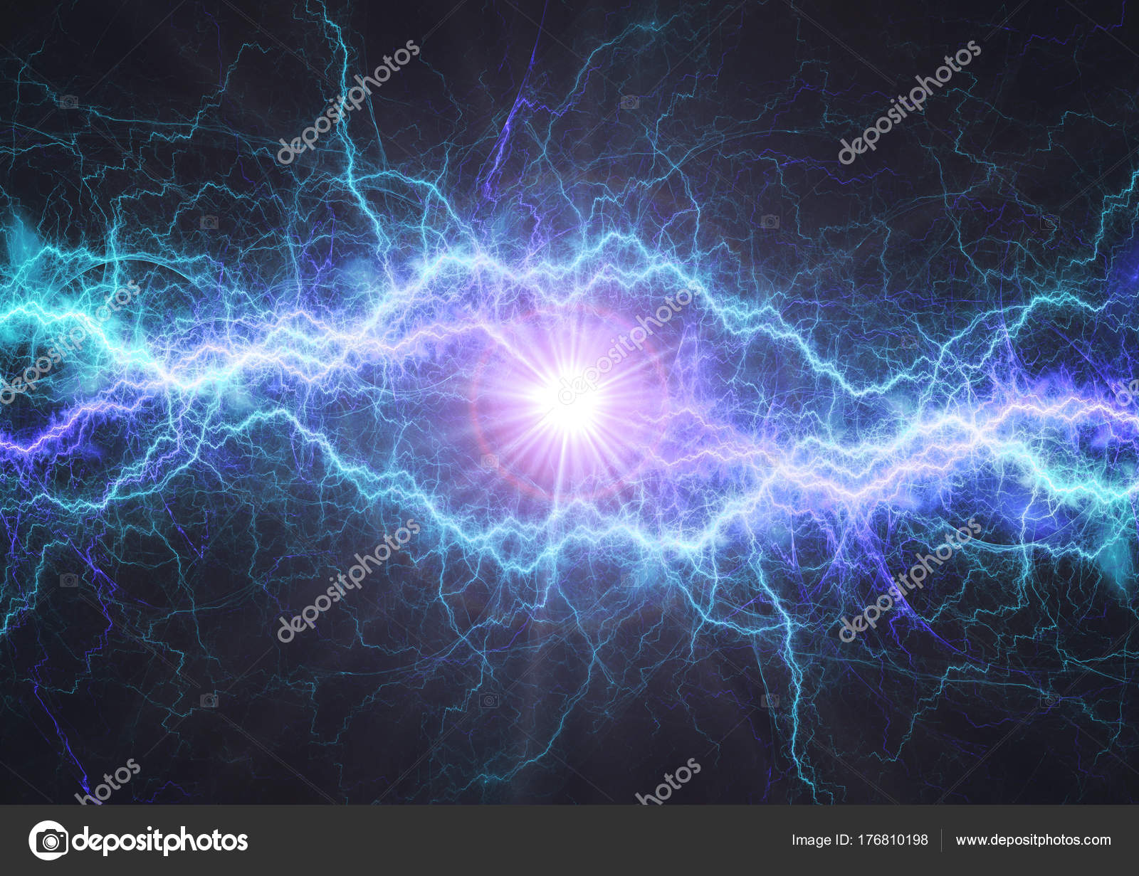 Fire Ice Electrical Lightning Bolt Plasma Electric Power Background ...