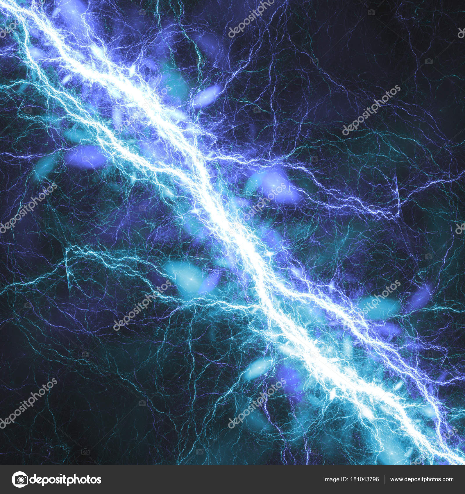 Blue Electrical Lightning Bolt Plasma Power Background Stock Photo by ...