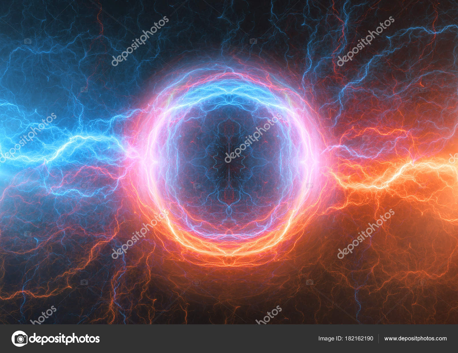 Fire Ice Lightning Bolt Power Plasma Background Stock Photo by ©cappa ...