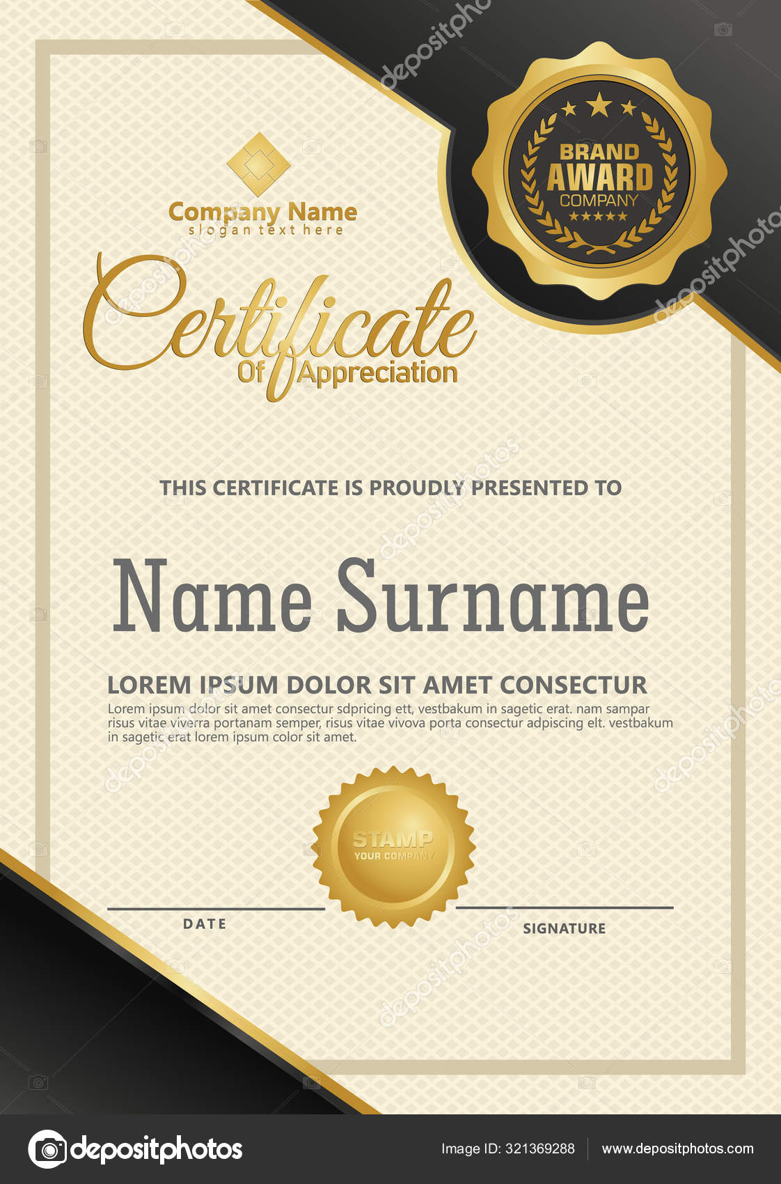 Zertifikatsvorlage Mit Luxus Und Eleganter Textur Modernes Muster ...