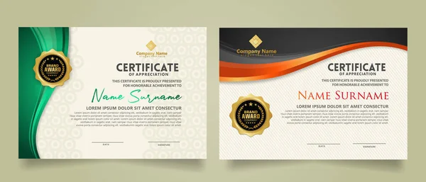 Set Vertical Certificate Template Diagonal Angle Lines Impressive Texture Curve Stock Vector ...
