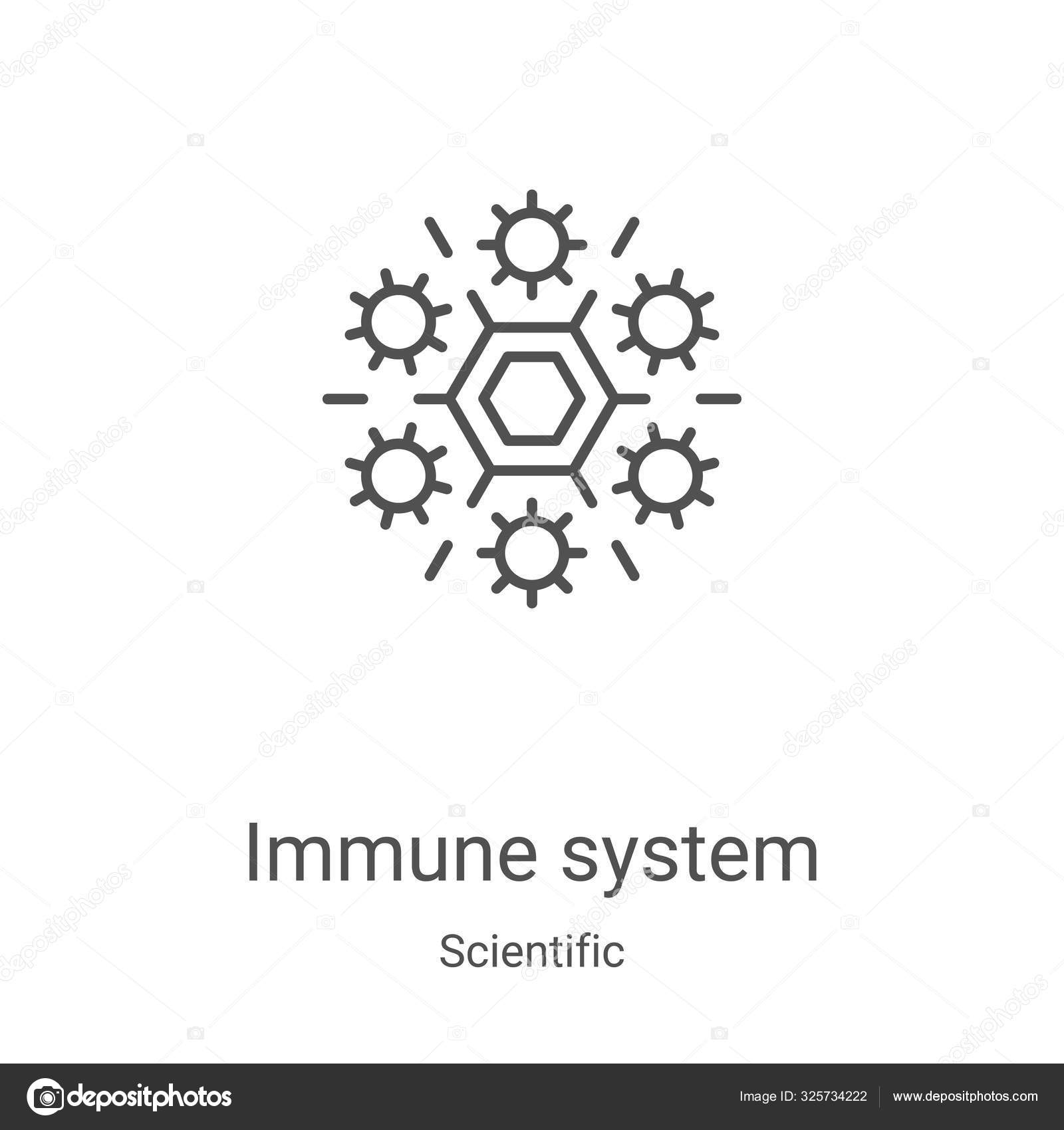 Immune system icon vector from scientific collection. Thin line immune ...