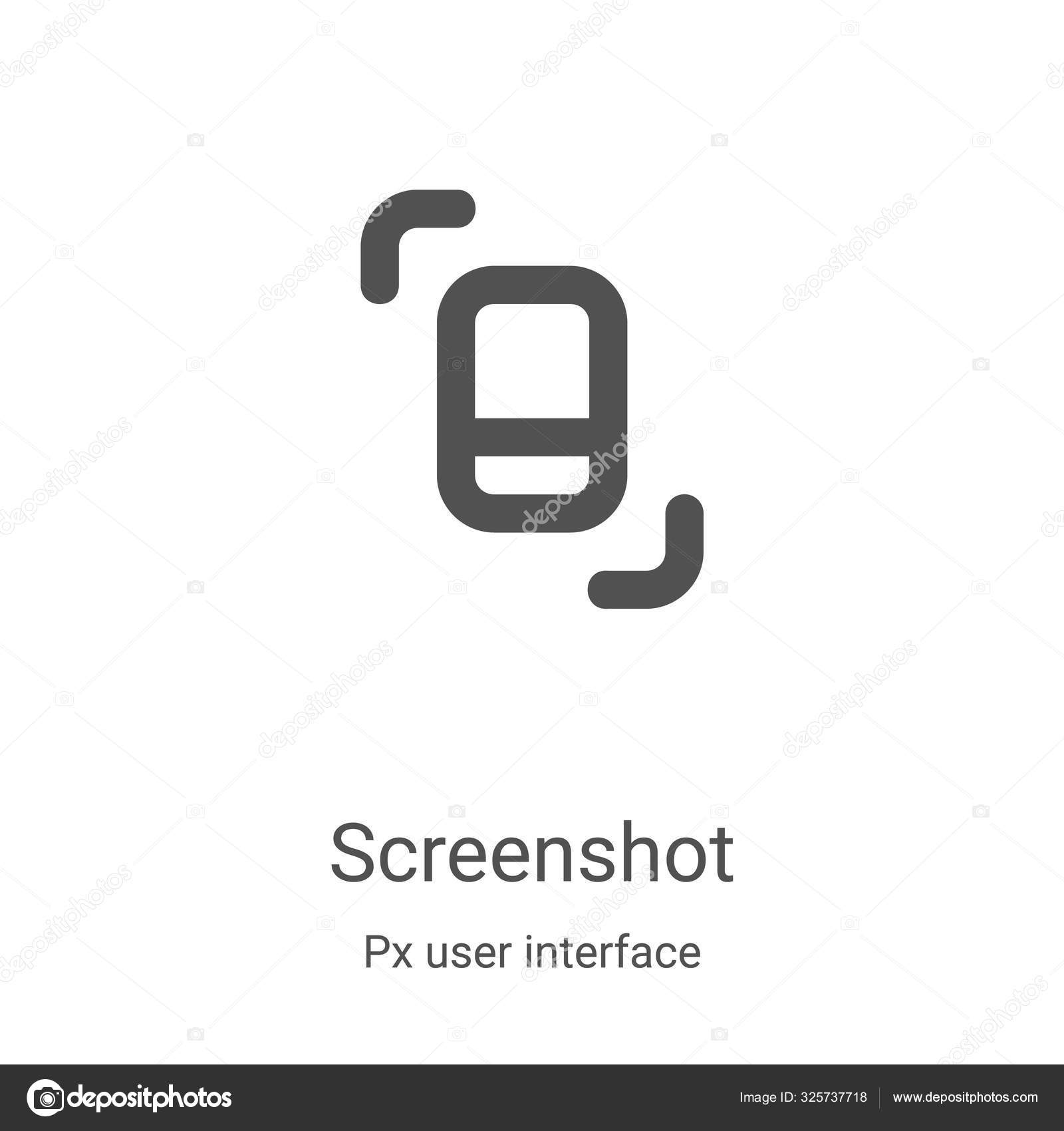 Screenshot icon vector from px user interface collection. Thin line ...