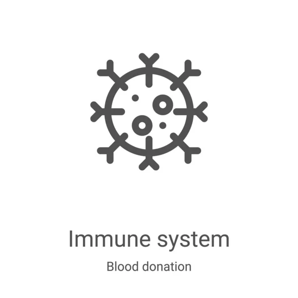 Immune system icon vector from scientific collection. Thin line immune ...