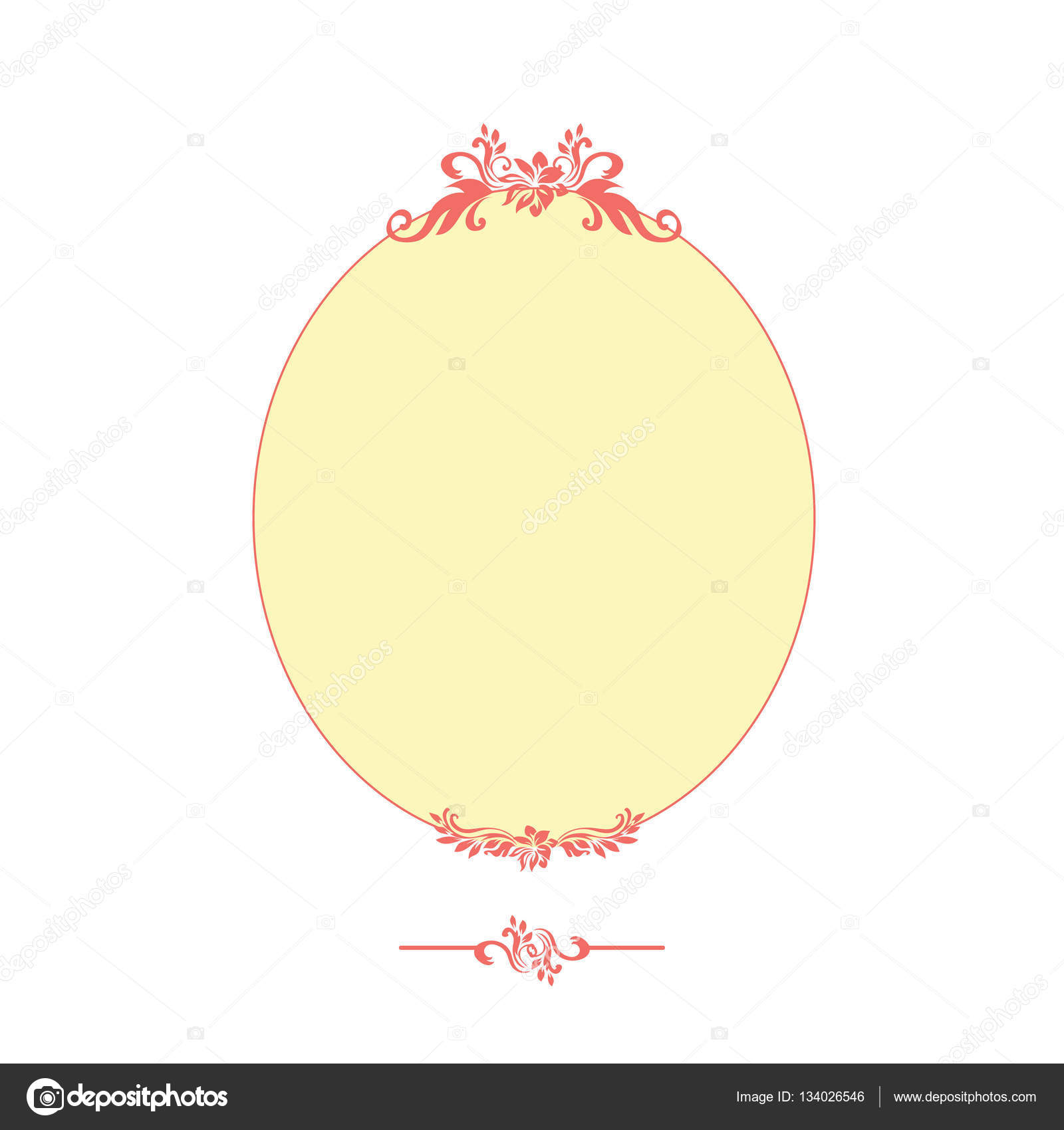 Pink Oval Frame Vector