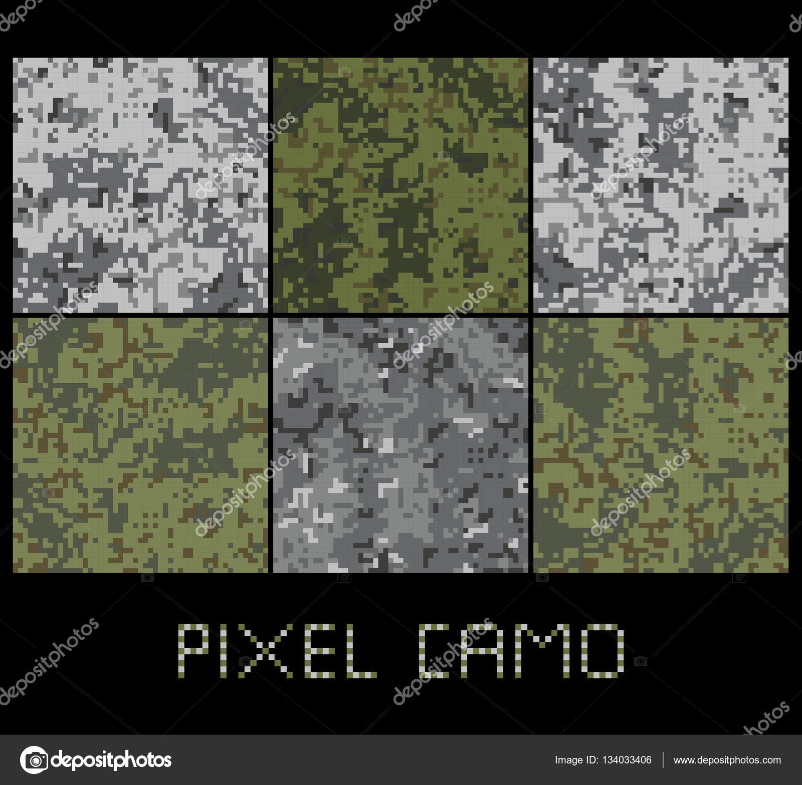 Pixel camo seamless pattern Stock Vector Image by ©ilonitta #134033406