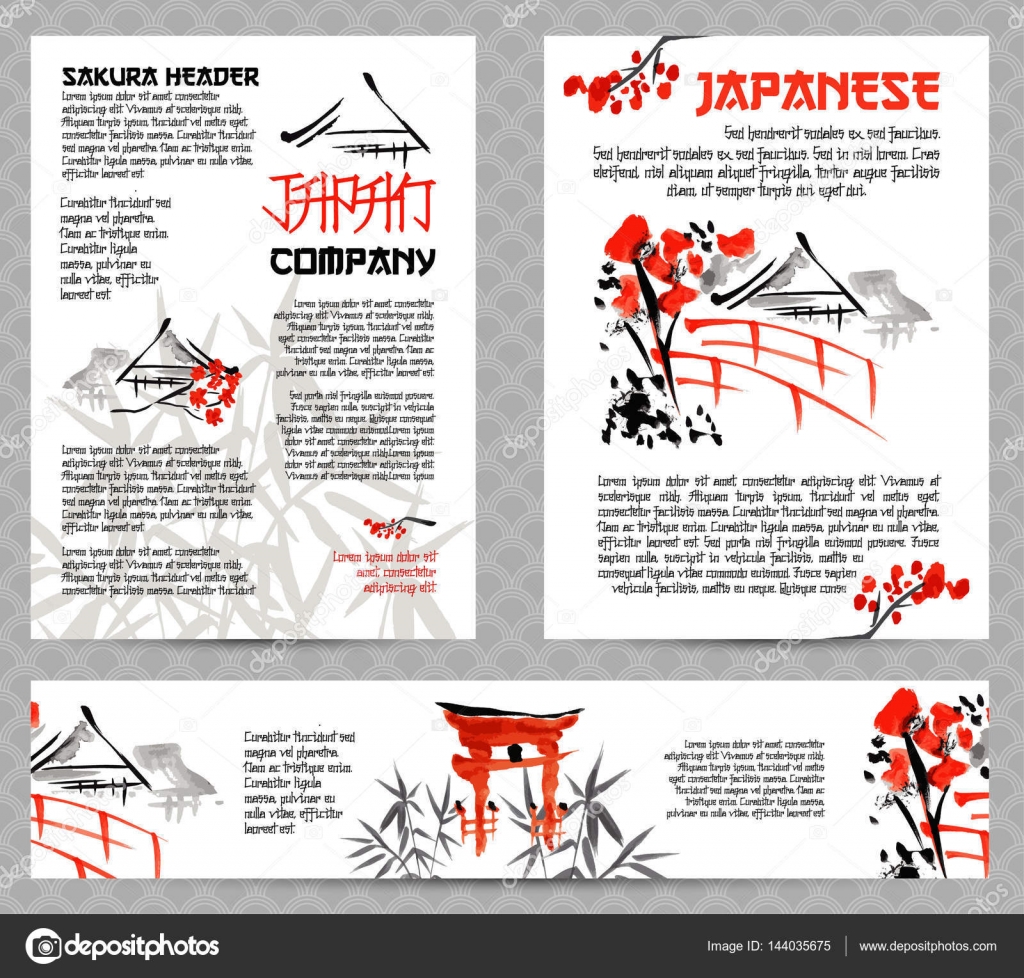 Banners in japanese style Stock Vector Image by ©ilonitta #144035675