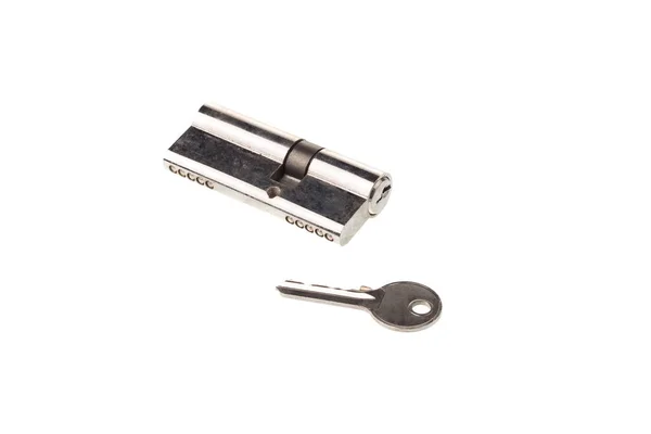 Door Lock Element Key Key Hole Isolated White Background Stock Photo by ...