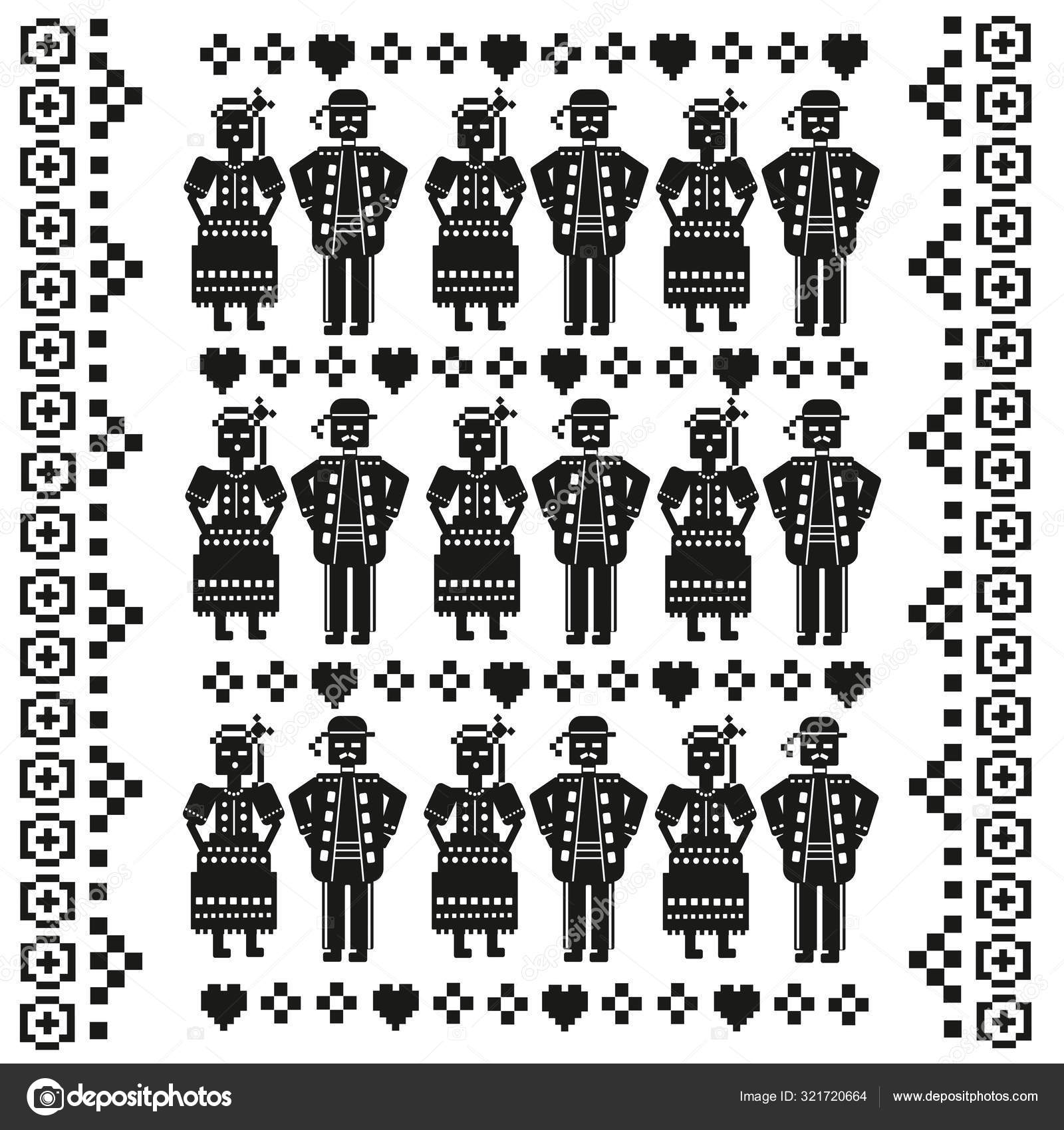 Ribbon Fabric Design Gentleman Lady National — Stock Photo © Bridzia ...