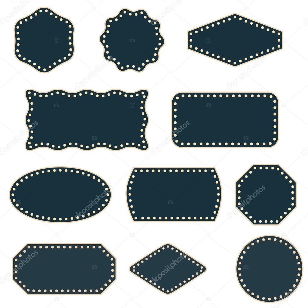 Conjunto de marcos simples Vector de Stock de ©MKucova 125271584