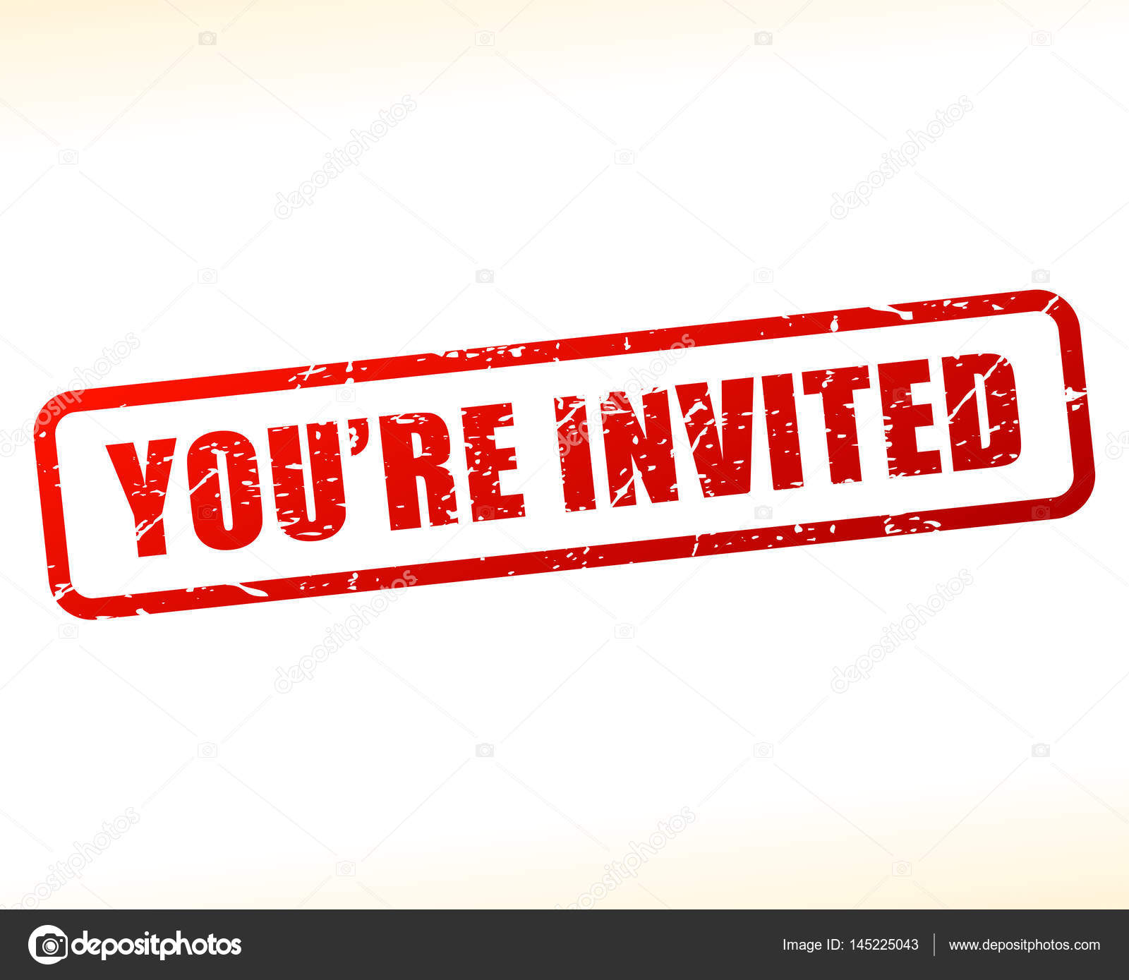 Usted está invitado sello de texto rojo Vector de stock por ...