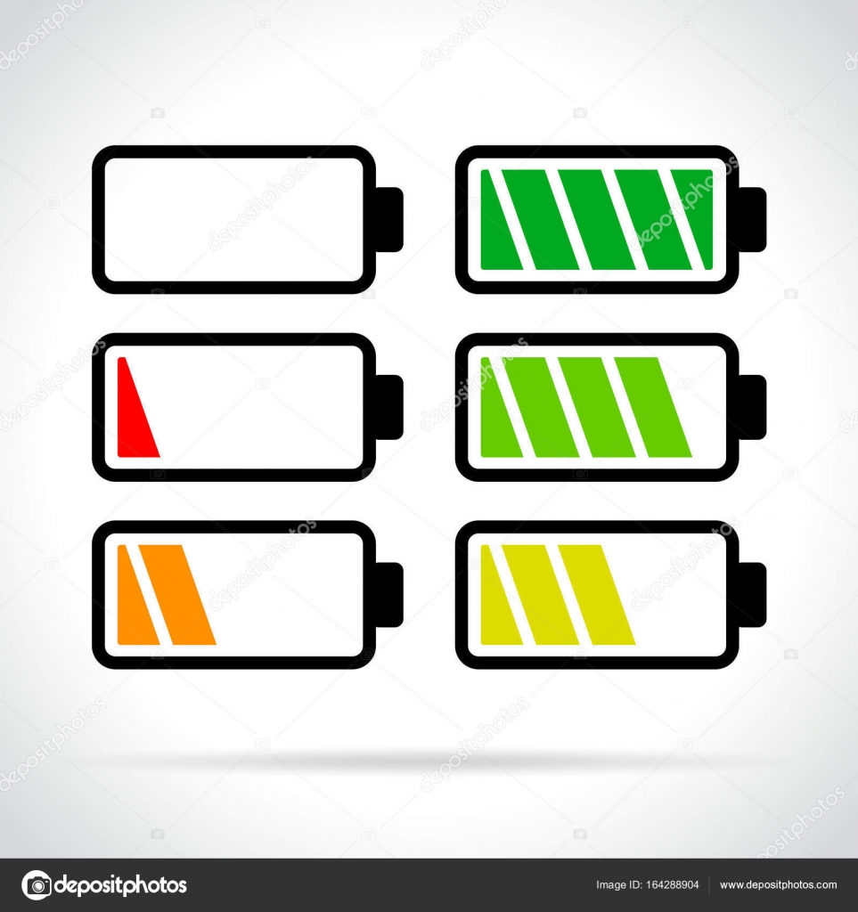 Battery level icons on white background Stock Vector by ©nickylarson ...