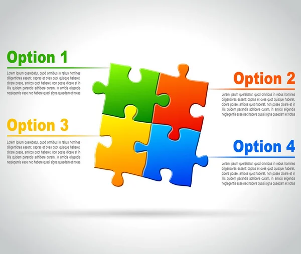 Vector puzzle three pieces — Stock Vector © nickylarson #45353857