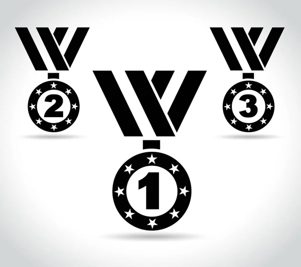 Three prize medals Vector Art Stock Images | Depositphotos