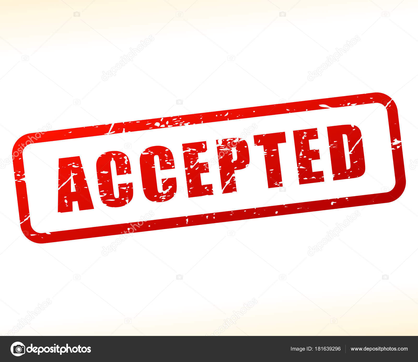 Diseño de sello rojo aceptado Vector de stock por ©nickylarson 181639296