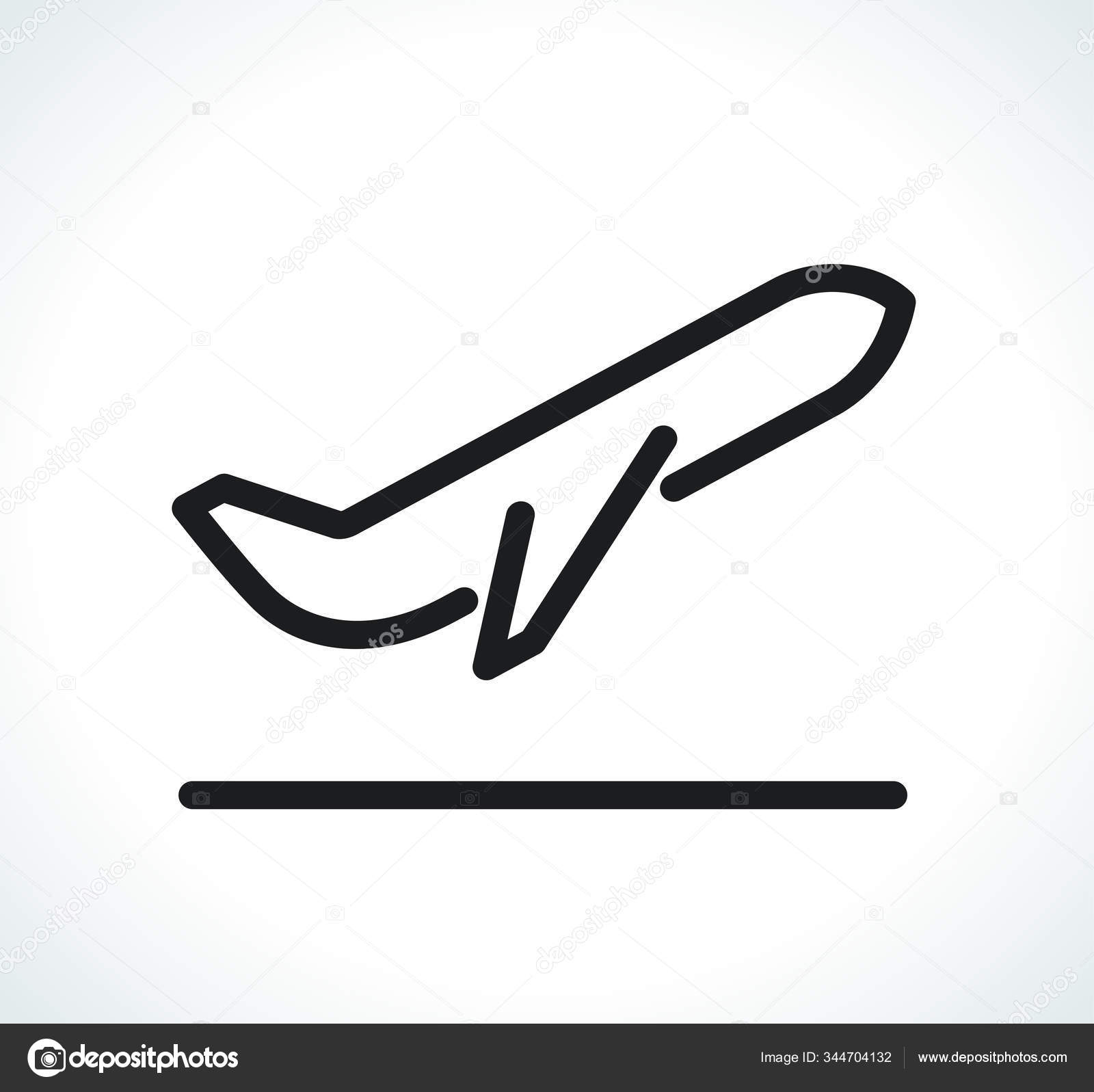 Vector plane take off sign — Stock Vector © nickylarson #344704132
