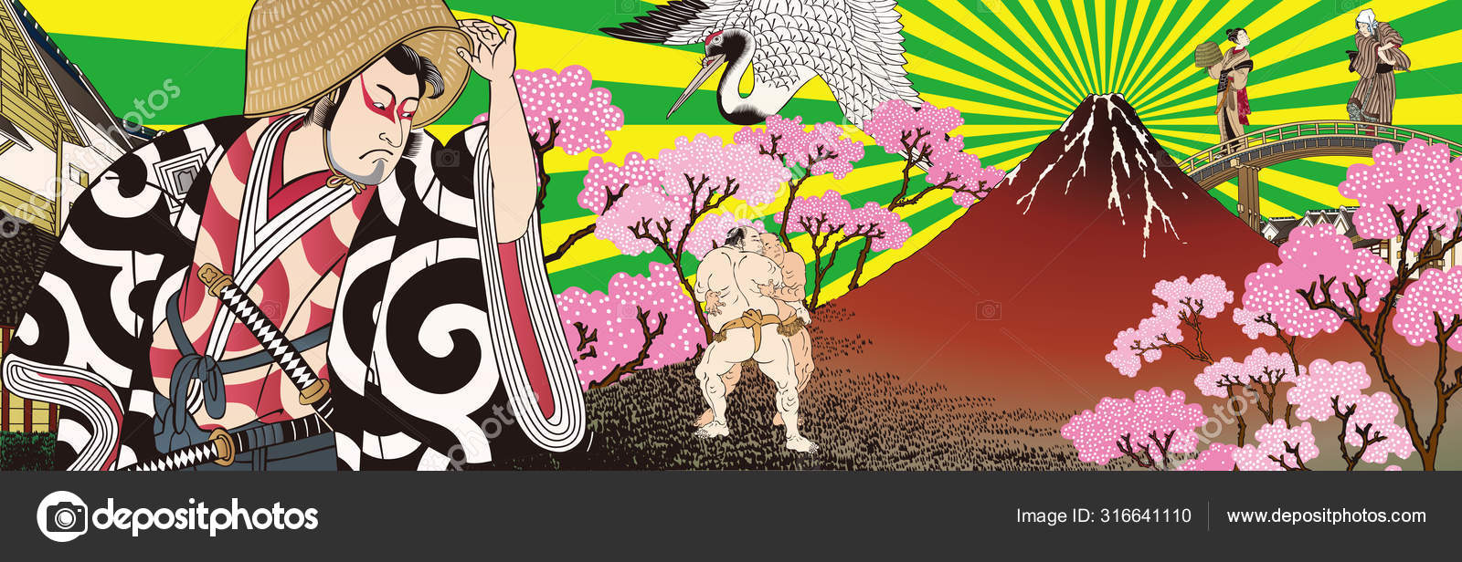 Japanese collage 14 Stock Vector Image by ©KIMASA #316641110