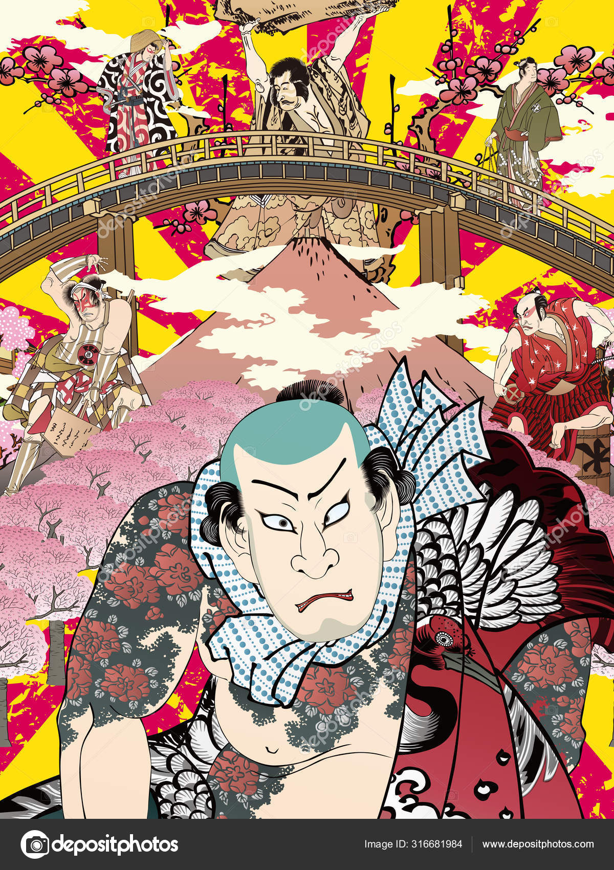 Japanese collage 3 Stock Vector Image by ©KIMASA #316681984