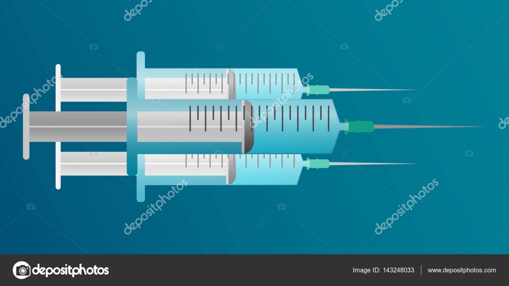 Medical care. Syringe for injection vaccine . Vector flat illustration ...