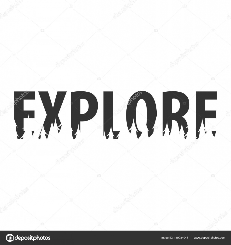 Explore. Text or labels with silhouette of forest. Stock Vector by ©leo ...