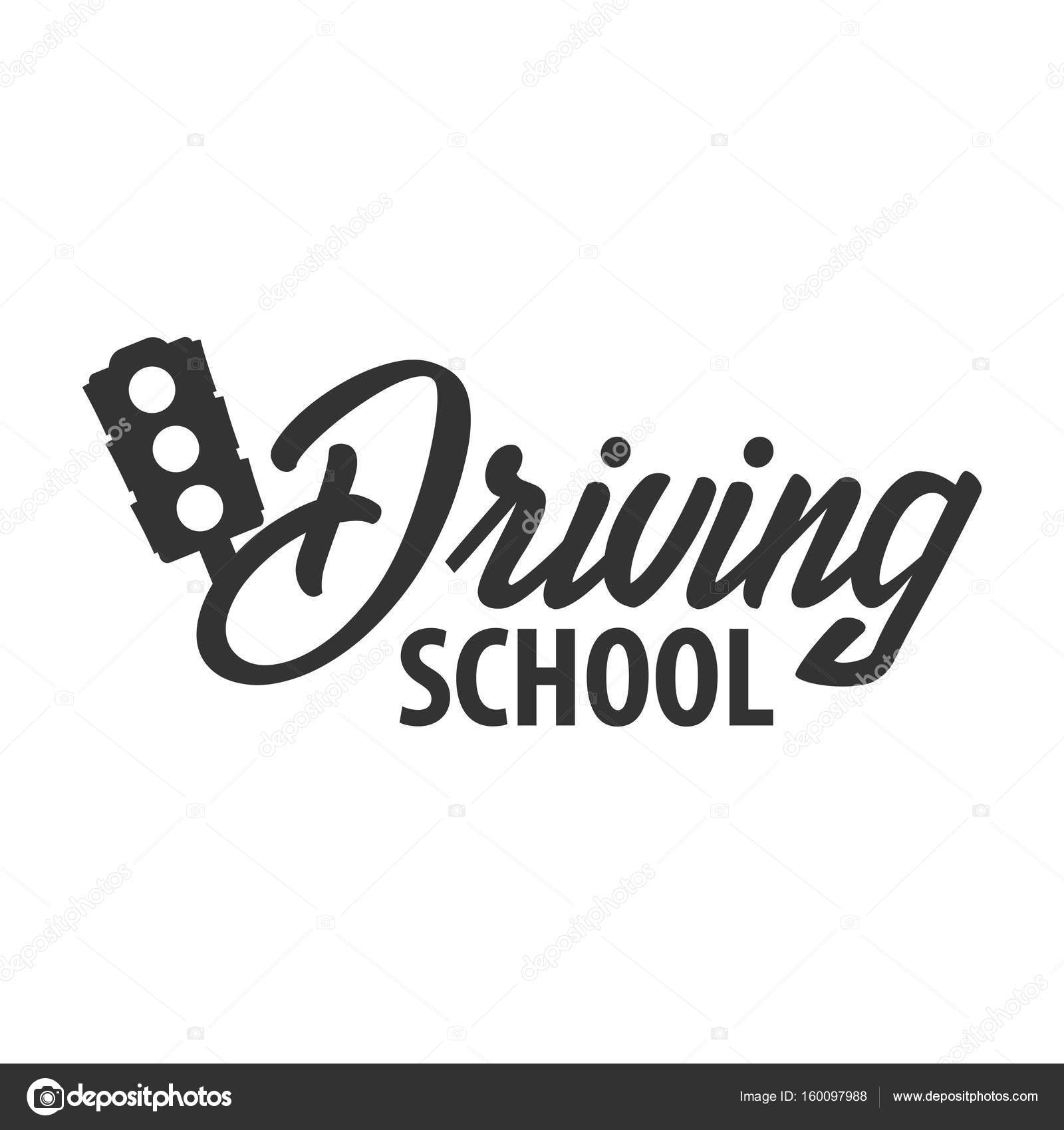 Logo de l'école de conduite et modèle d'emblème. Auto éducation ...
