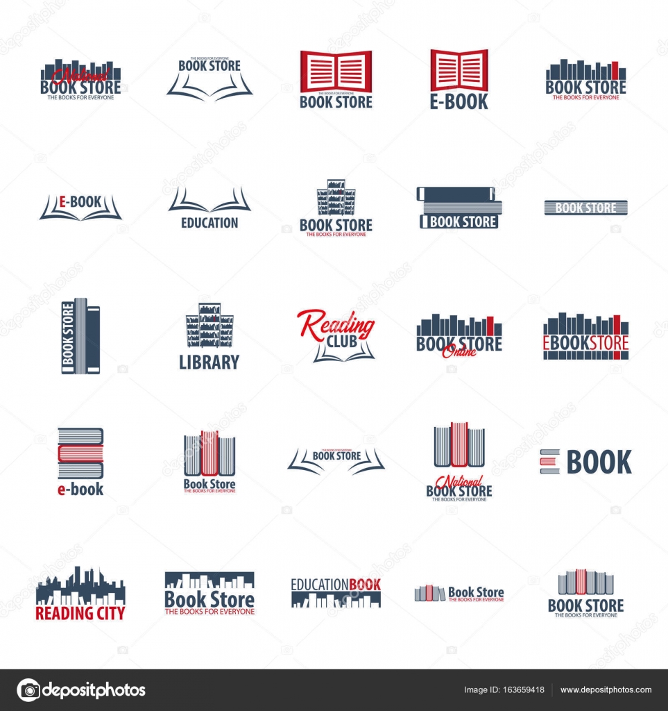 Set of Book Store Logo. Education and book emblem. Vector illustration ...