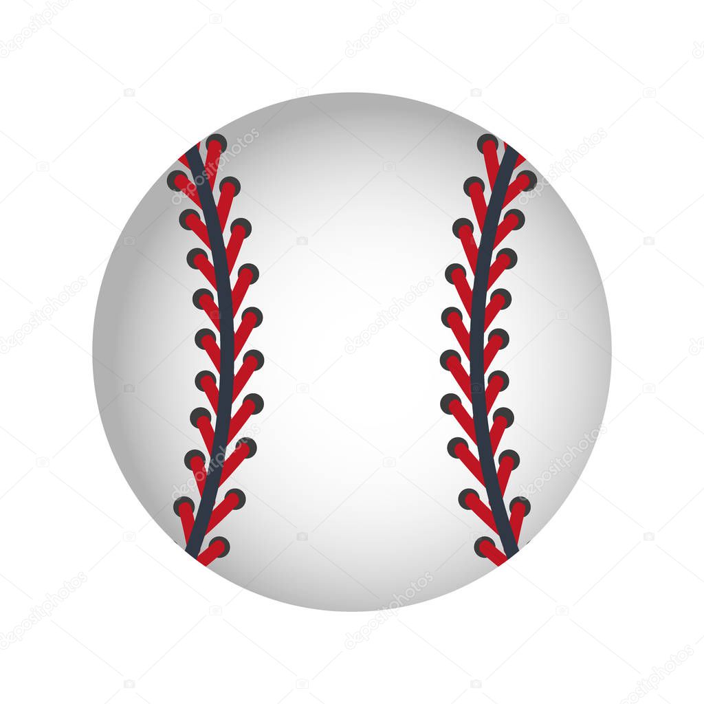 Pelota de b isbol sobre fondo blanco. Ilustraci n vectorial. 2024