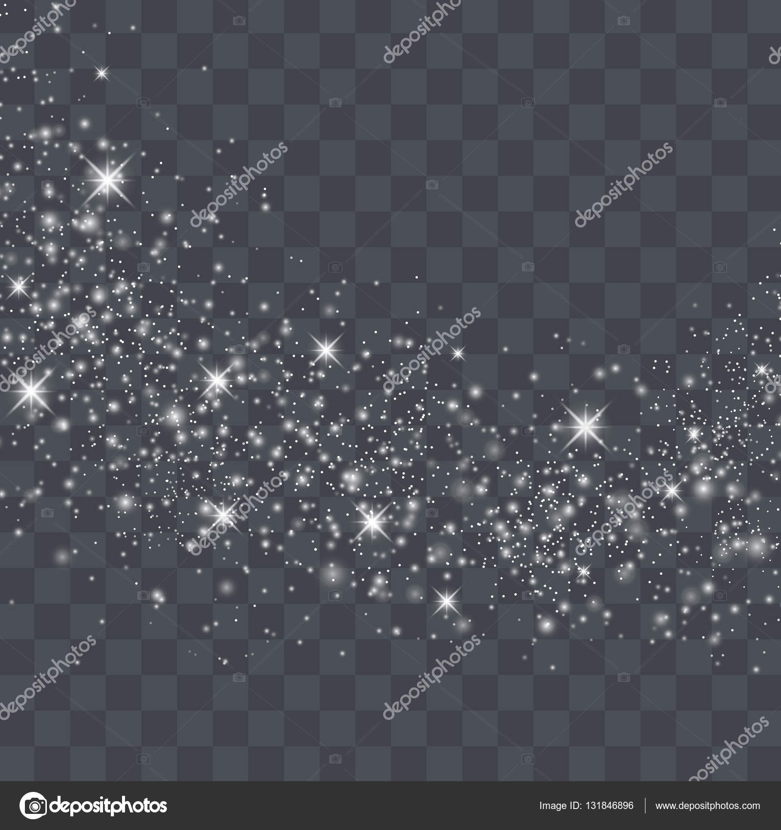 White glitter particles background effect for greeting card Stock ...