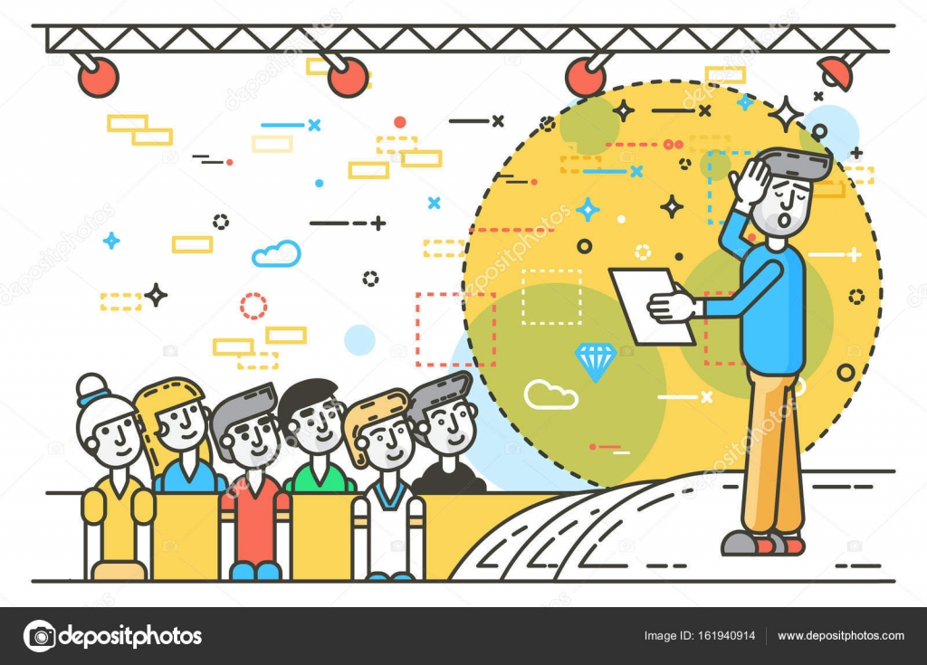 Vector orator spokesman spokesperson speaker fear of public speaking ...