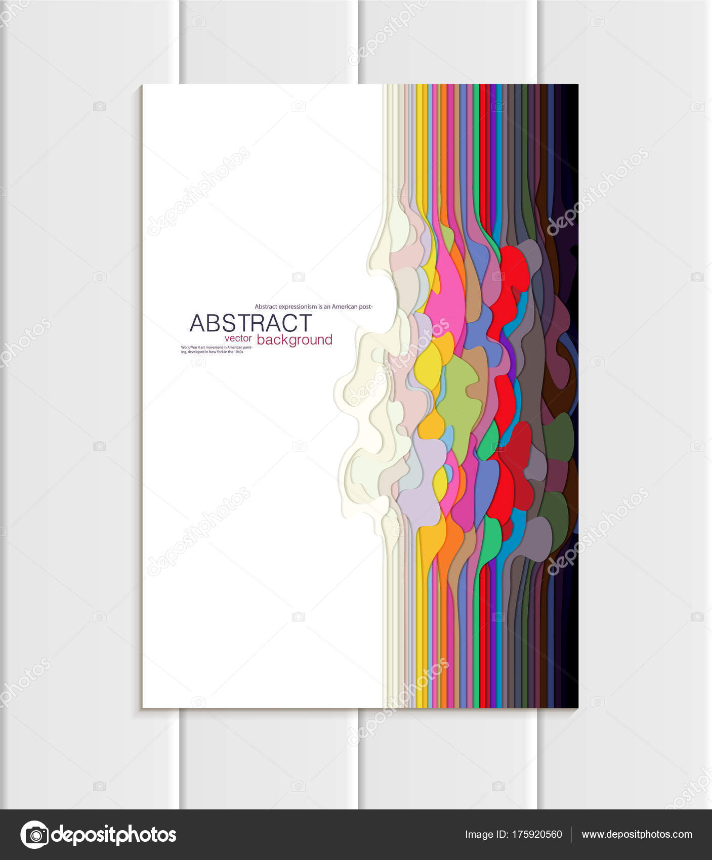 Vector brochure A5 or A4 format abstract uneven colorful shapes design ...