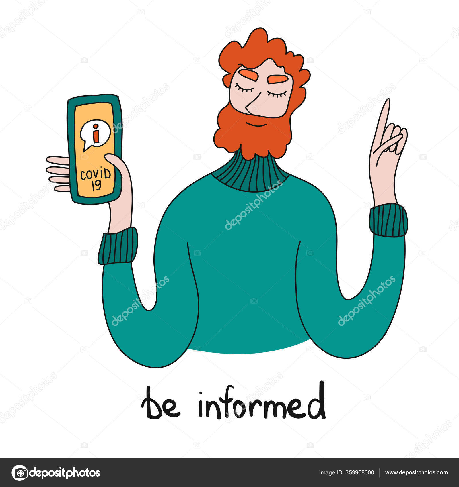 Be informed. You should know that. A man with a smartphone in his hand ...