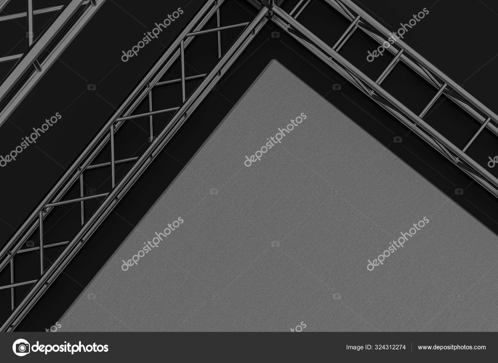 Steel reinforcement with dark background, 3d rendering. Stock Photo by ...