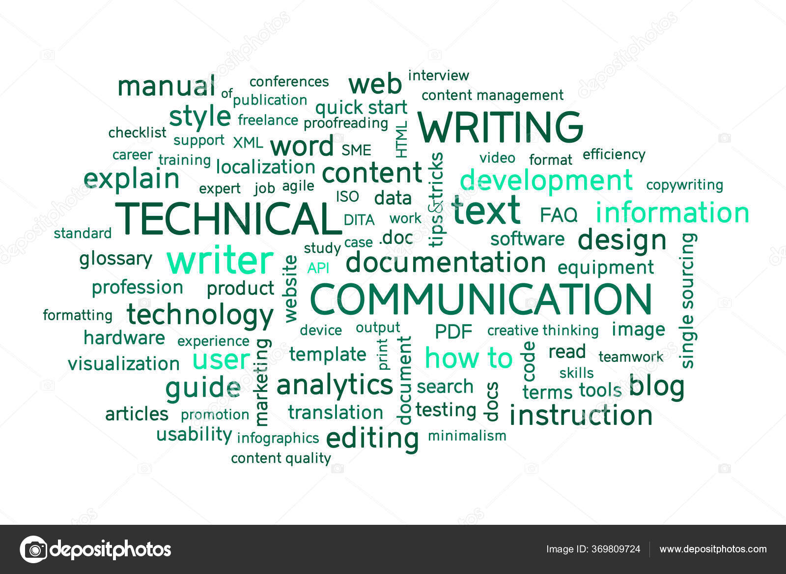 Technical writing word cloud. — Stock Photo © annahumster #369809724