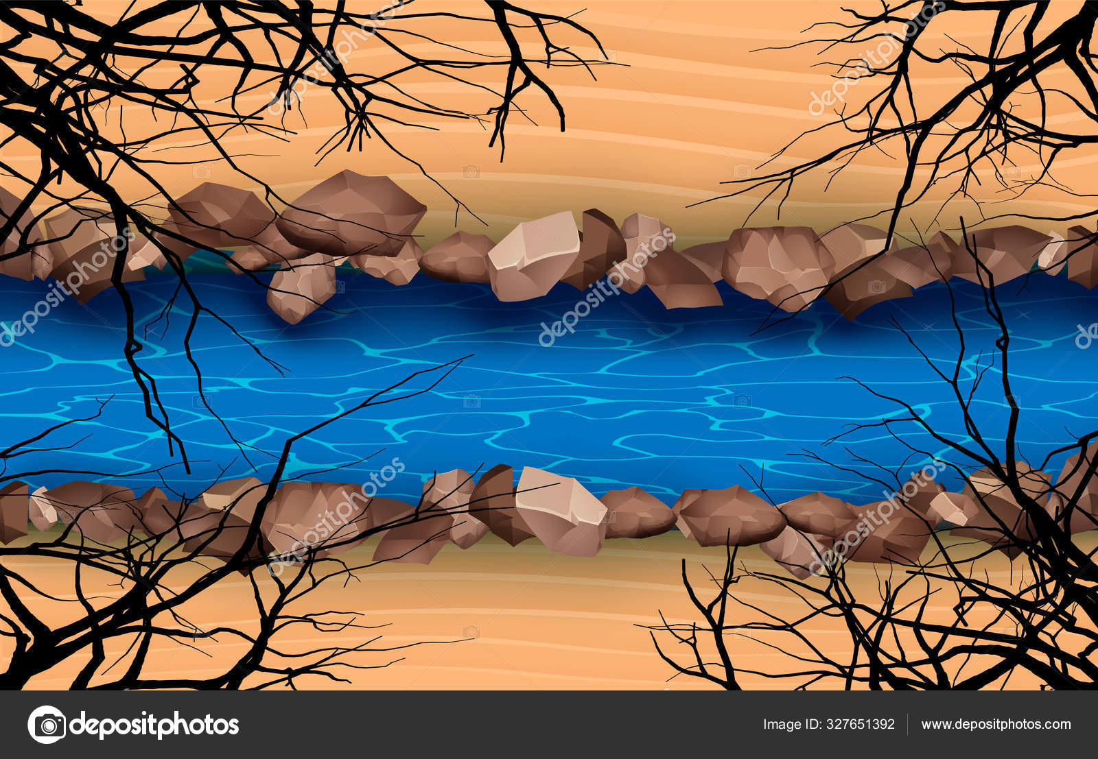 Top View River Desert Stock Vector Image by ©aekaek55555555@gmail.com ...