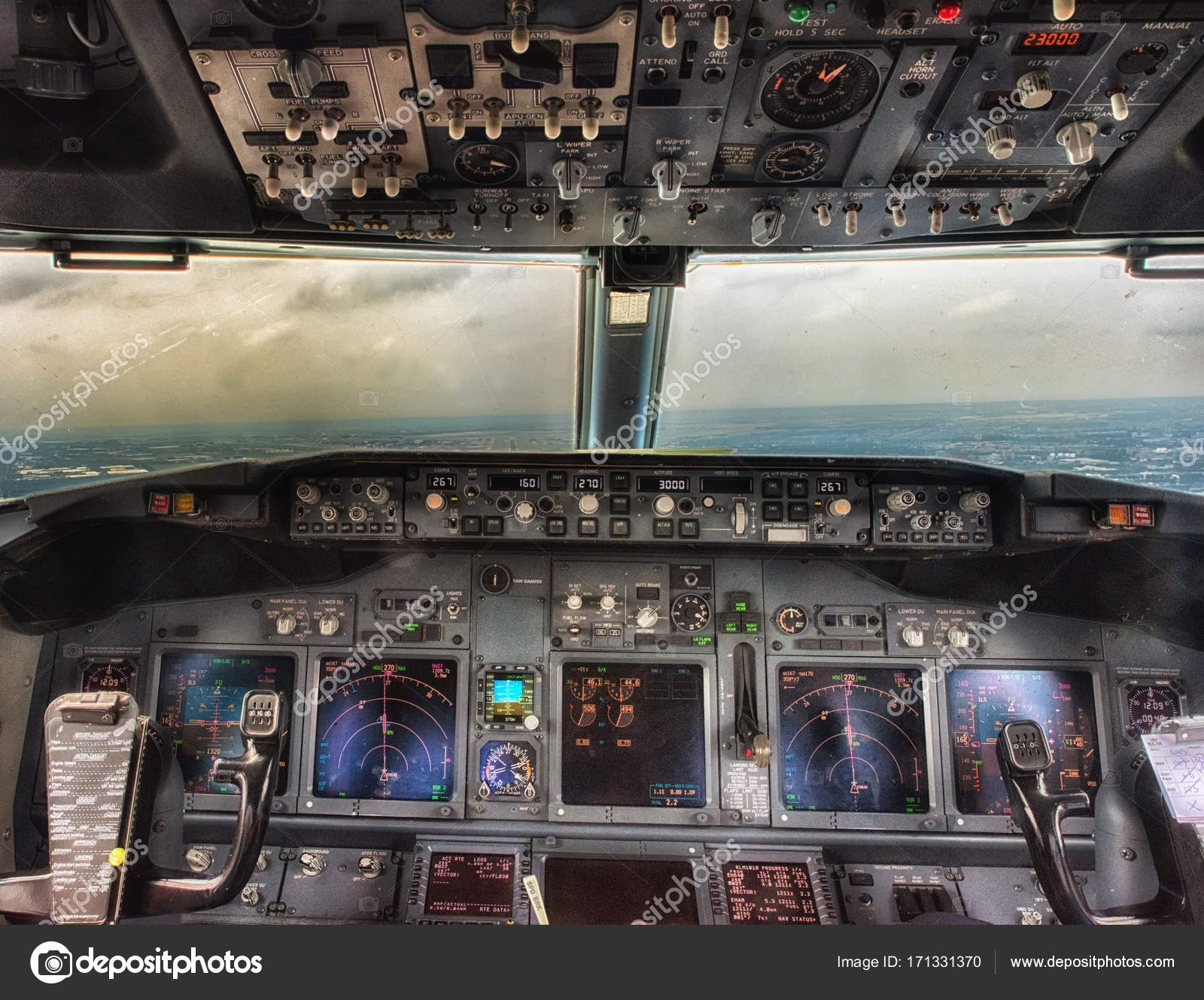 View From Airplane Cockpit