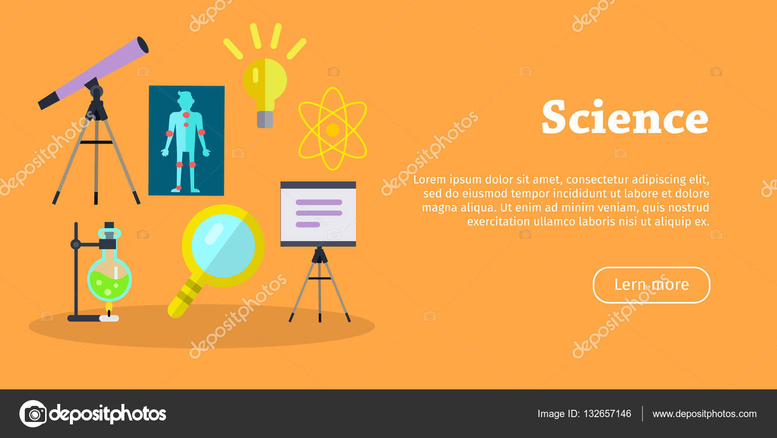 Science Banner. Scientific Equipment. Research Stock Vector by ©robuart ...