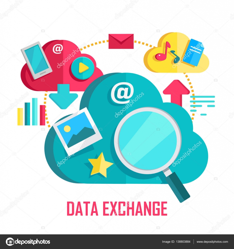 Data Exchange Banner Stock Vector by ©robuart 138803884