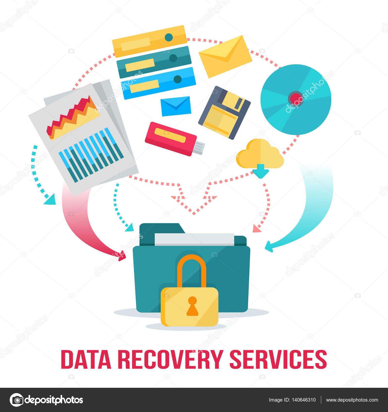 Data Recovery Services Banner Stock Vector Image by ©robuart #140646310