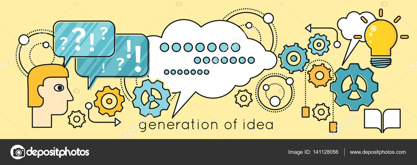 Generation of Idea Background in Flat Stock Vector by ©robuart 141128056