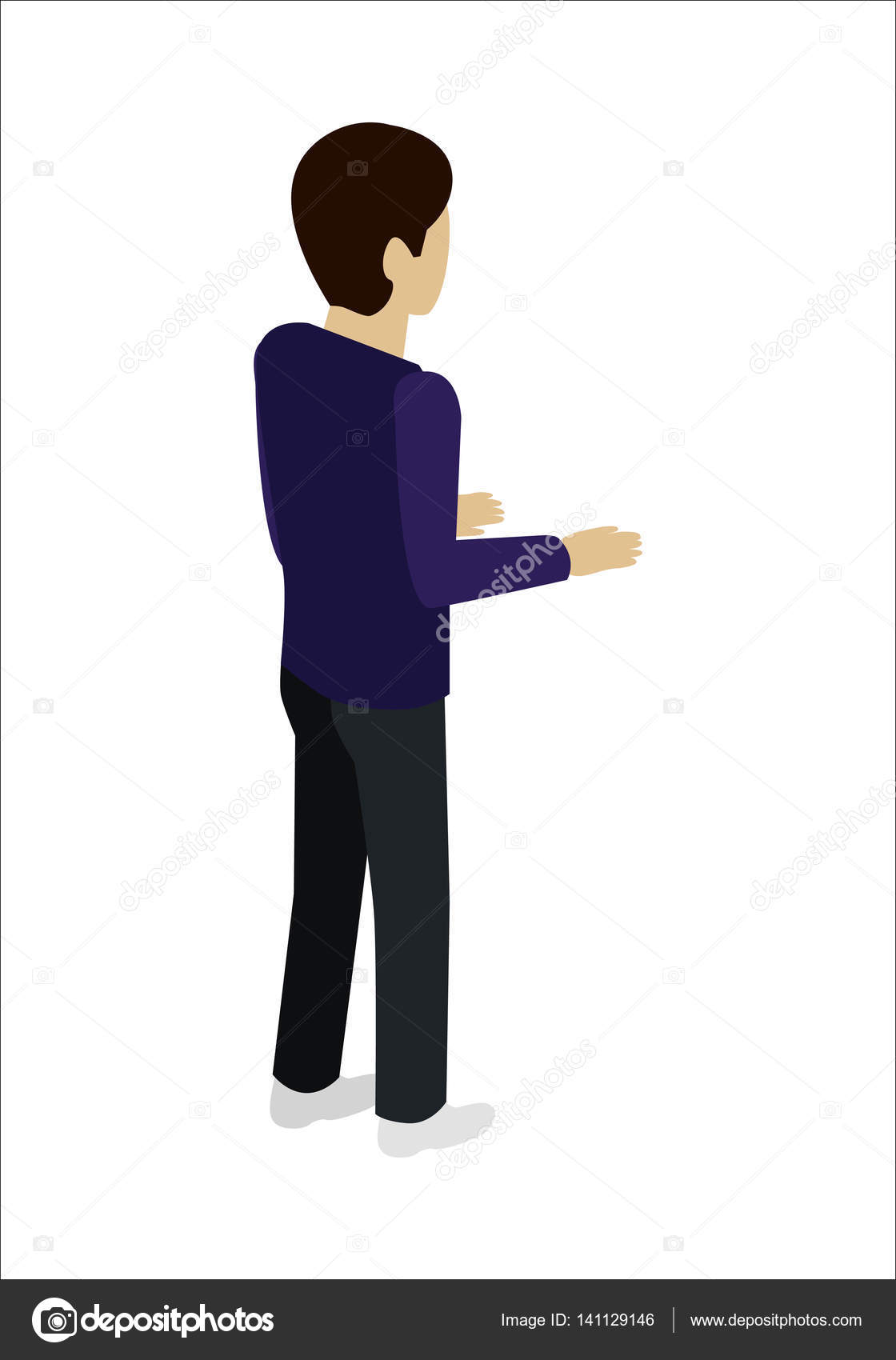 Man Character Vector In Isometric Projection. Stock Vector Image by ...