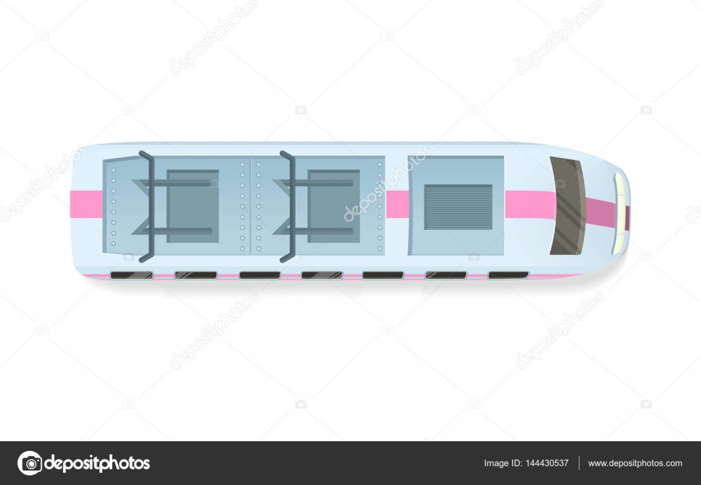 Tramway or Speed Train Top View Vector Icon Stock Vector Image by ...