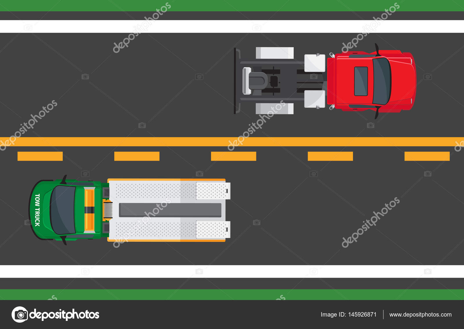 City Traffic Vector Concept with Cars On Highway Stock Vector by ...