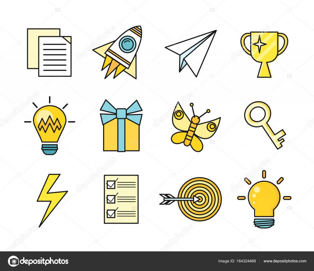 Idea Generation Icon Set Stock Vector Image by ©robuart #164324468