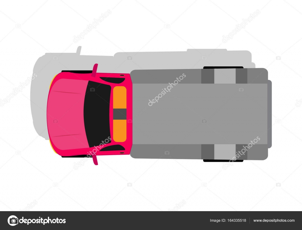 Car Van Top View Flat Design Vector Illustration Stock Illustration by ...