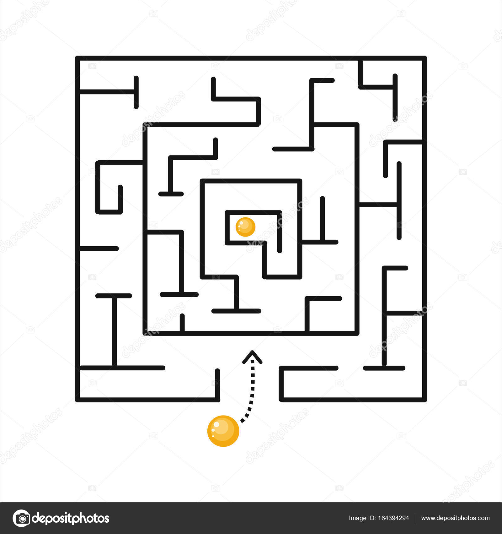 Elemento de diseño de forma de laberinto estrategia . Vector de stock ...