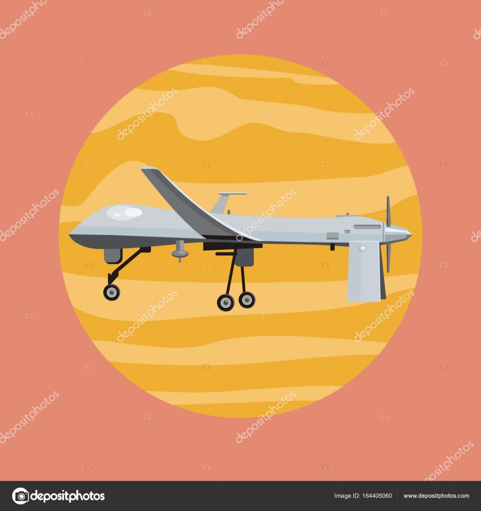 Flying Drone Vector Illustration in Flat Design Stock Vector Image by ...