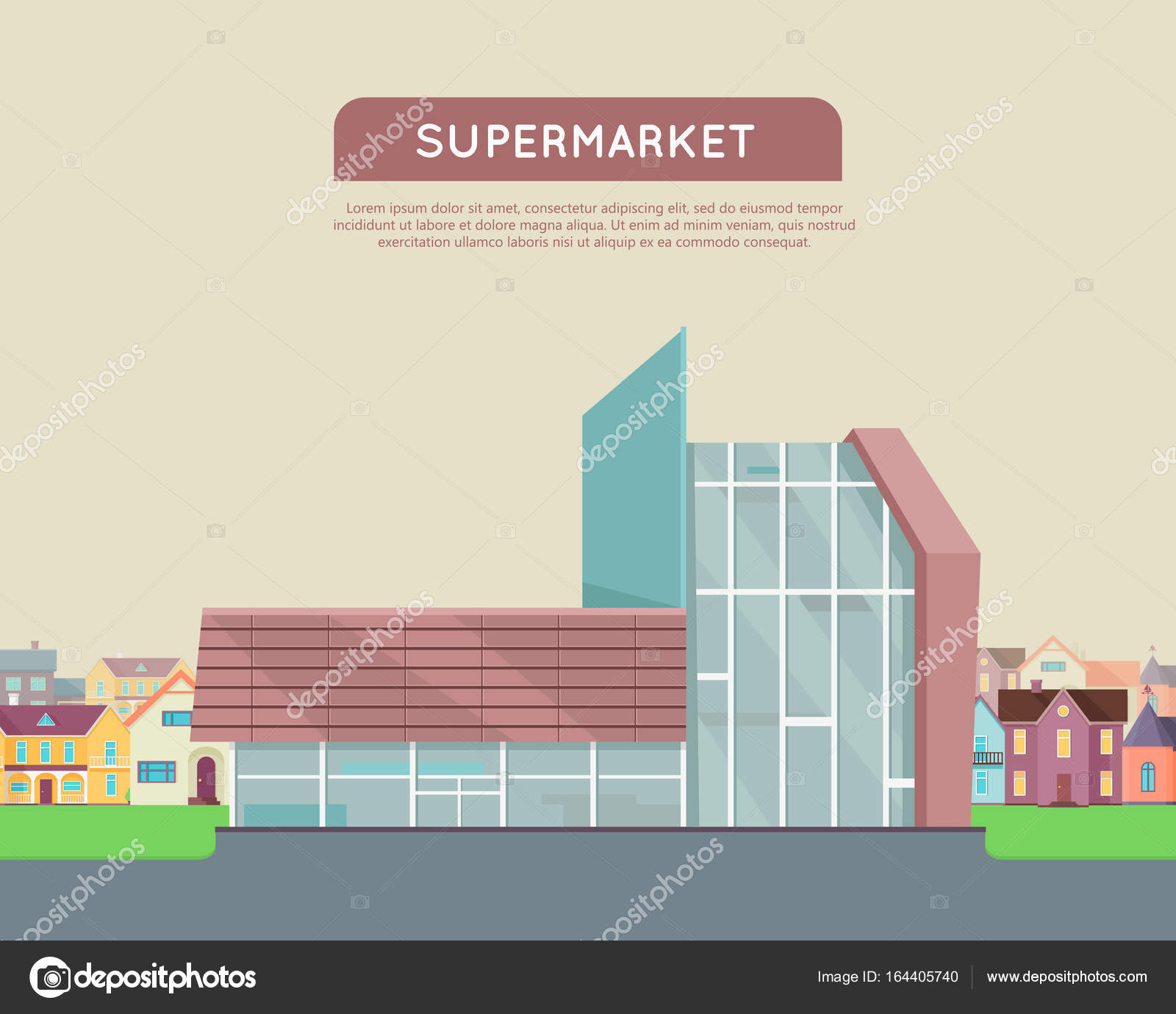 Shopping Mall Web Template in Flat Design. Stock Vector by ©robuart ...