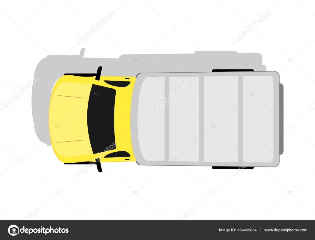 Car Van Top View Flat Design Vector Illustration Stock Vector by ...