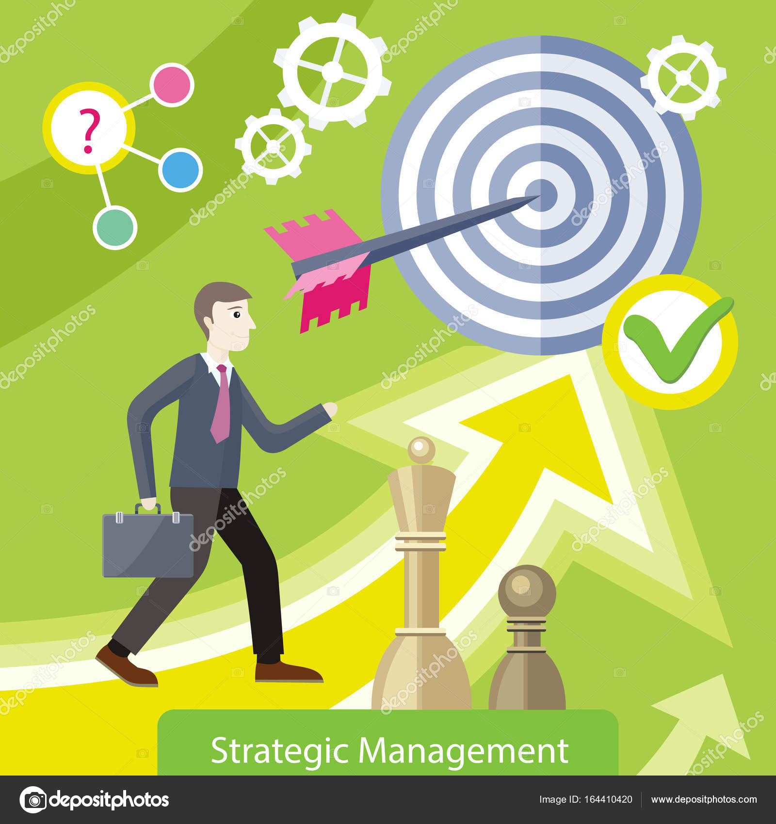 Concepto de Gestión Estratégica Ilustración Vectorial Vector de stock ...