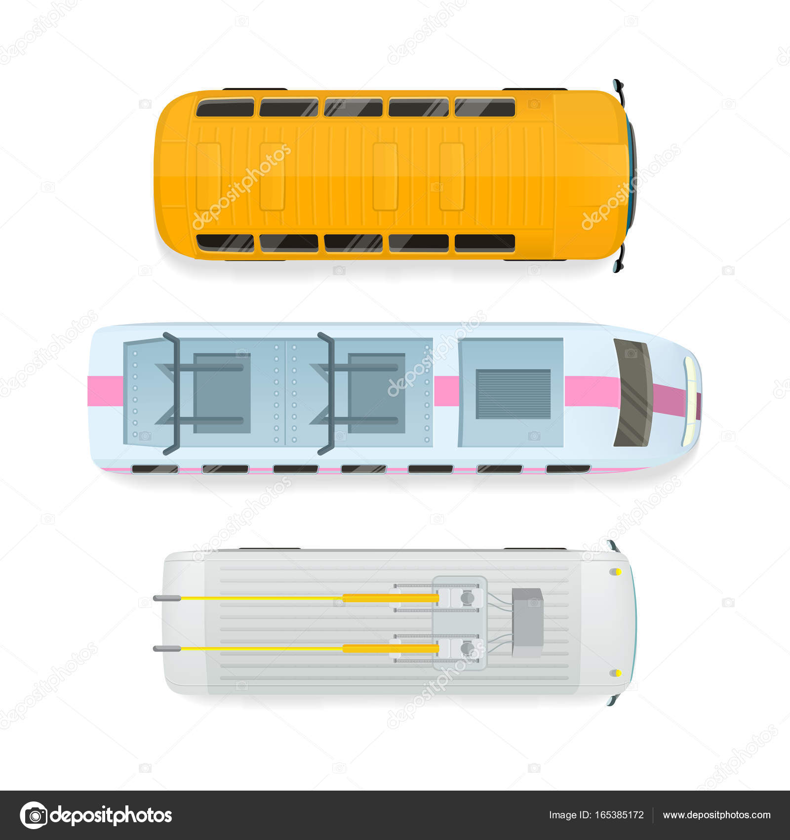 Bus Top View Vector